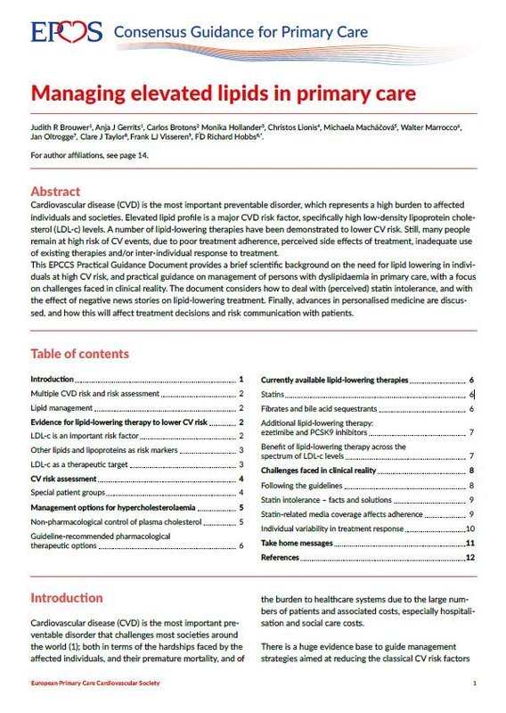 Managing elevated lipids in primary care | Scroll down to download a ...